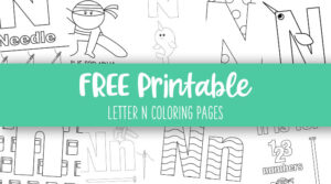 Letter N Coloring Pages - 15 FREE Pages - PrintaBulk