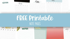 Note Pages & Templates - 30 FREE Printables - PrintaBulk