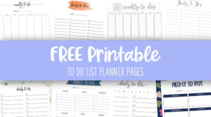 To Do List Planner Pages - FREE 2023 Planner Pages - PrintaBulk