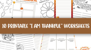 'I Am Thankful For' Printables - 10 Unique Worksheets - PrintaBulk