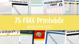 Multiplication Charts - 75 FREE Printables - PrintaBulk