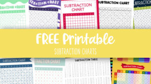 Subtraction Charts - 20 FREE Printables - PrintaBulk