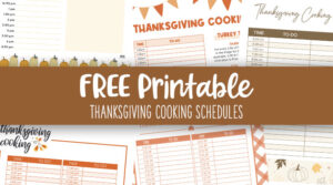 Thanksgiving Cooking Schedules - FREE Printables - PrintaBulk