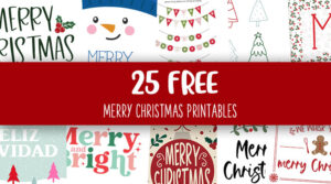 Merry Christmas Printables - 25 FREE Pages - PrintaBulk