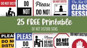 Do Not Disturb Signs - 25 FREE Printables - PrintaBulk